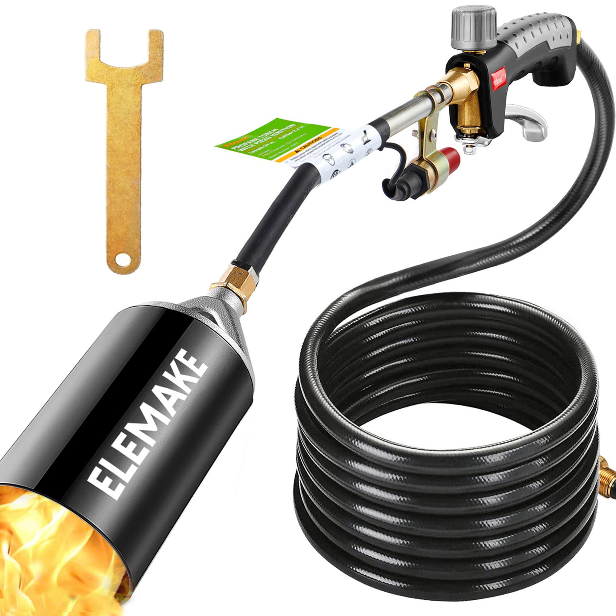 Propane Torch Weed Burner - Weed Torch with 10ft Hose, Heavy Duty Blow ...
