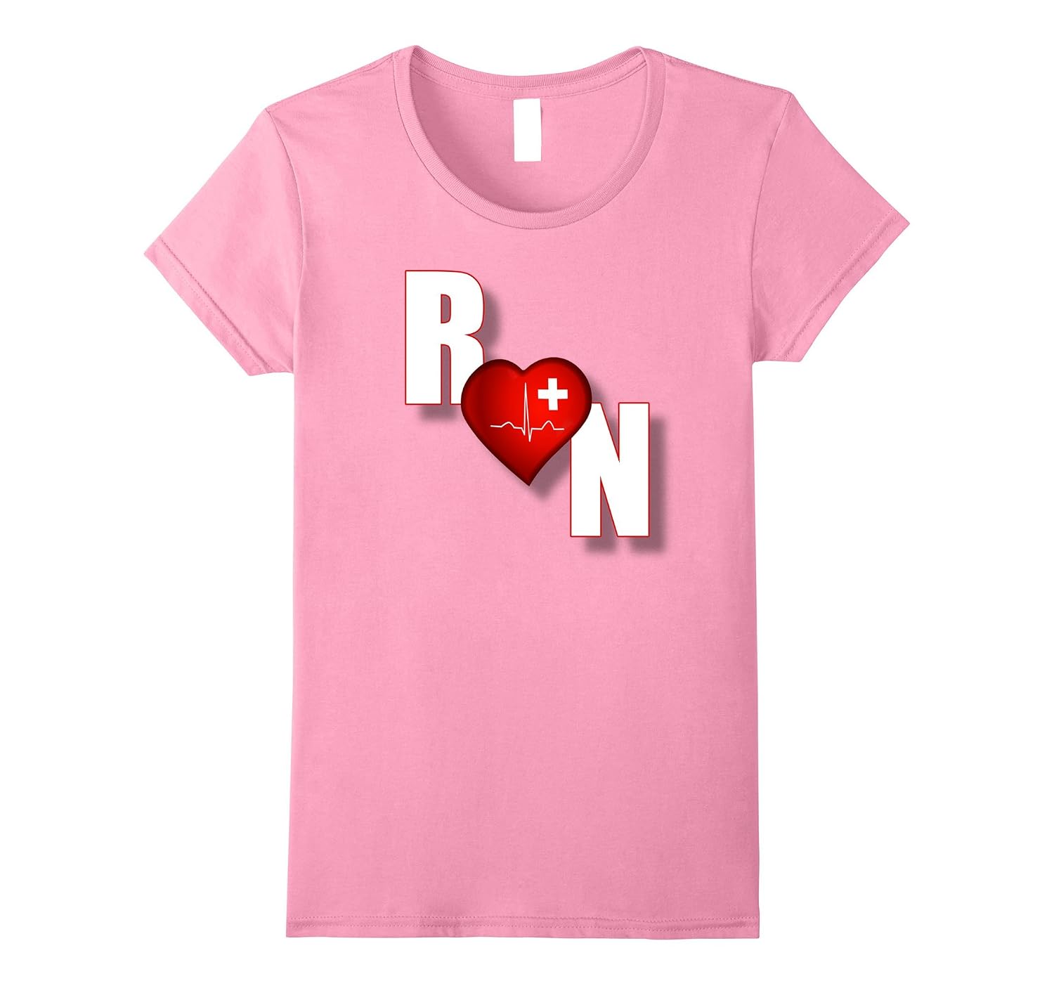 Registered Nurse RN Shirts With Red Heart ECG T-Shirt-4LVS – 4loveshirt