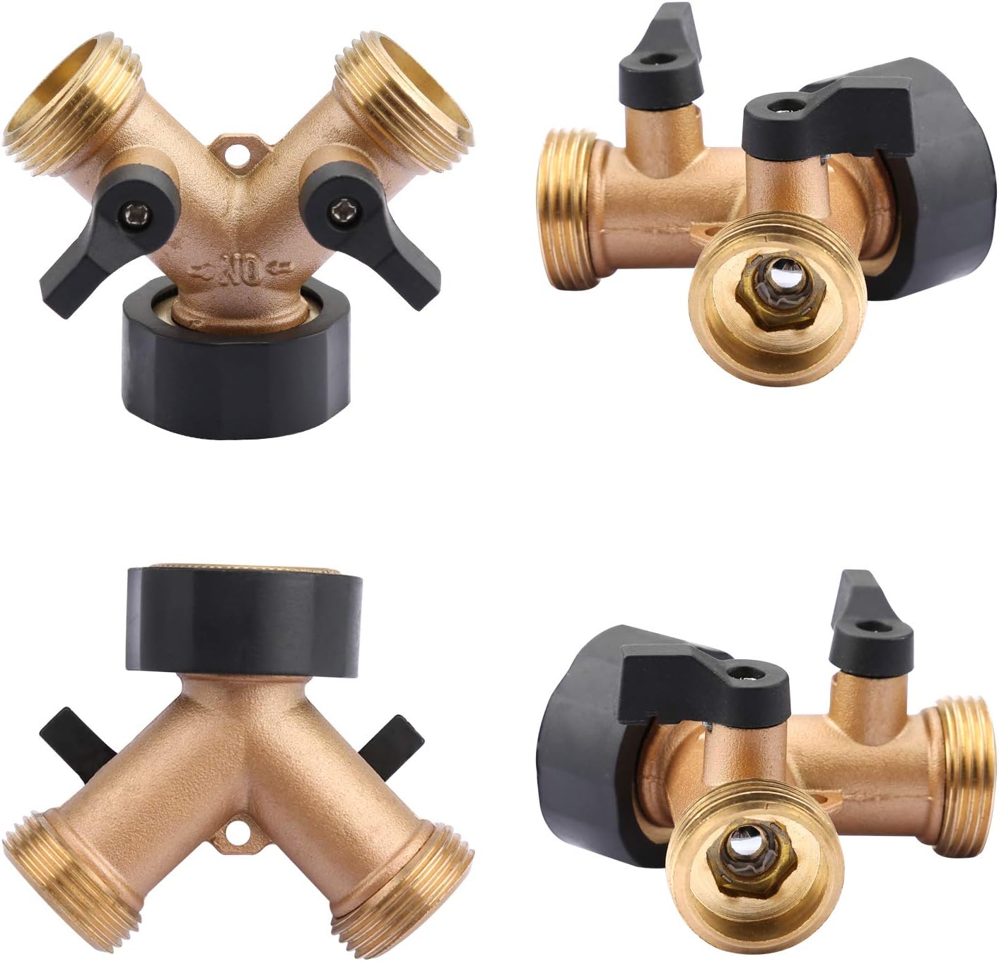 Hose Tap Splitter 2 Way Y Shape 3/4 European Standard Thread, with ...