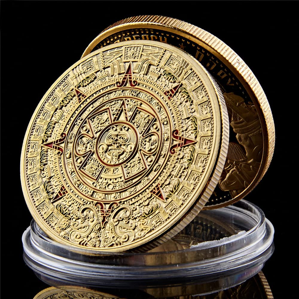 Mua Mexico Mayan Aztec Calendar Art Prophecy Culture Challenge Coin ...