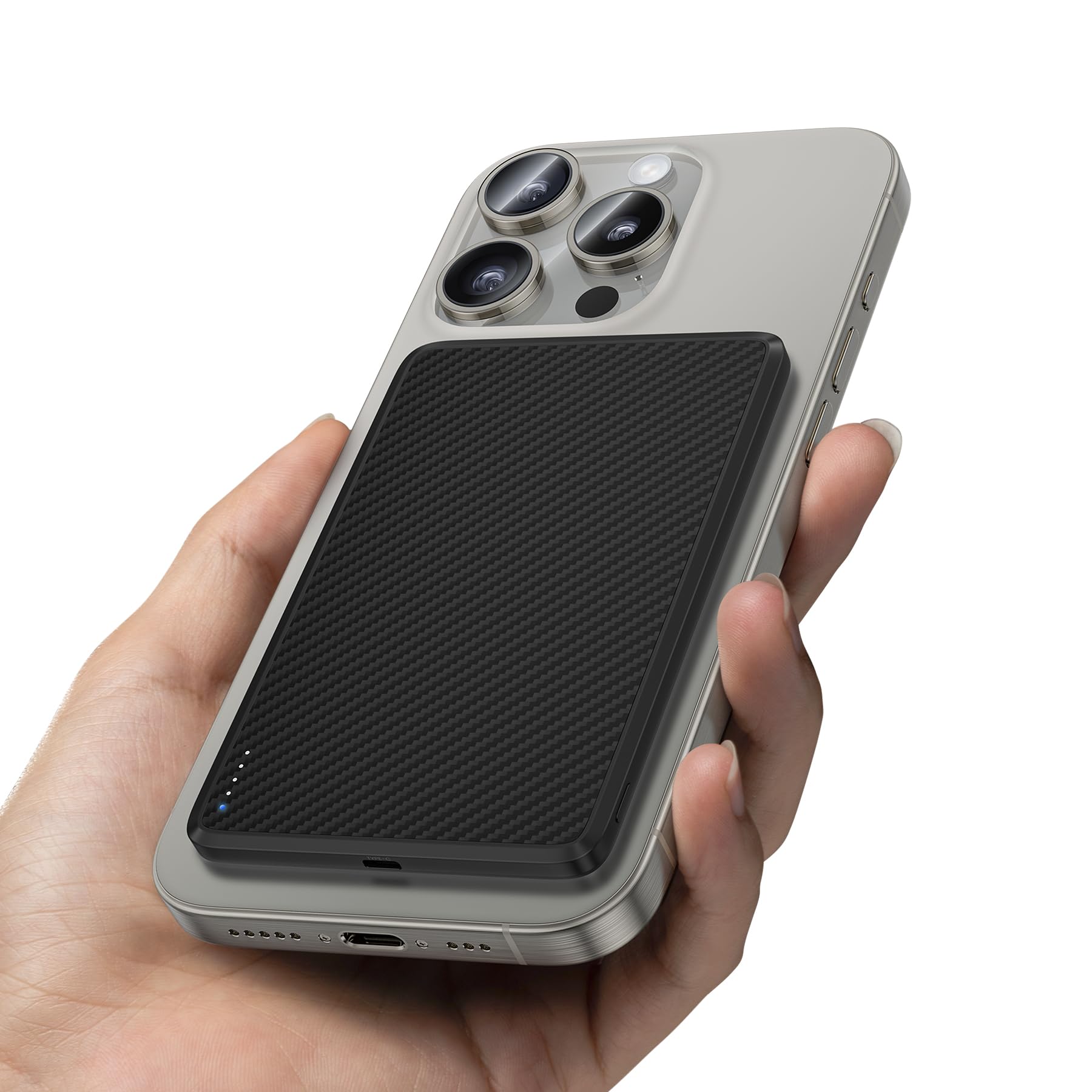 BENKS ArmorGo Power Bank, 5000mAh Magnetic Portable Charger with USB-C ...