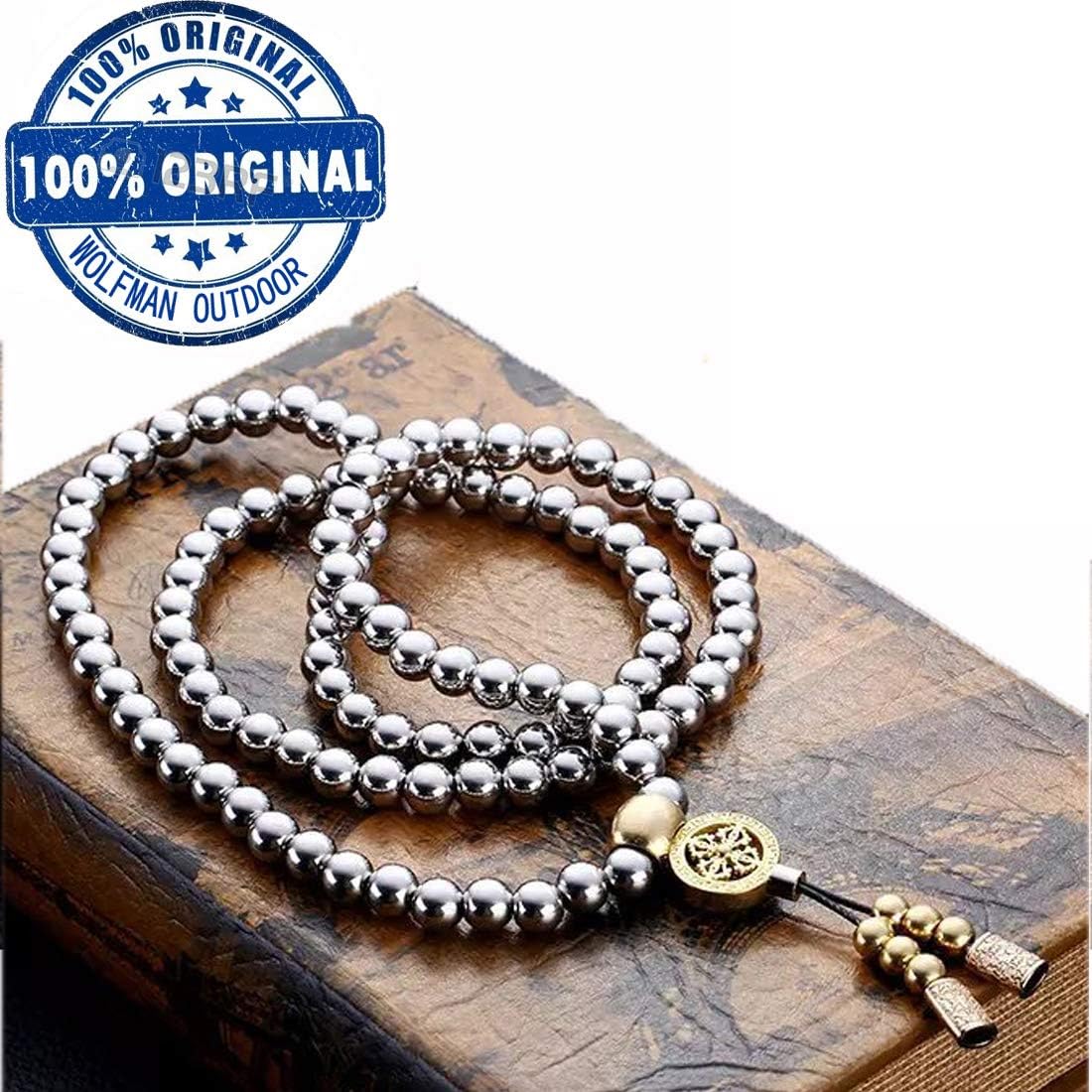 Outdoor Self Defense Chain Full Steel Martial Arts 108 Buddha Beads ...