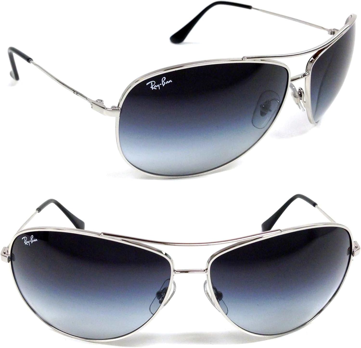 Amazon.com: Ray-Ban RB 3293 sunglasses Silver with Grey Fade lenses: Shoes