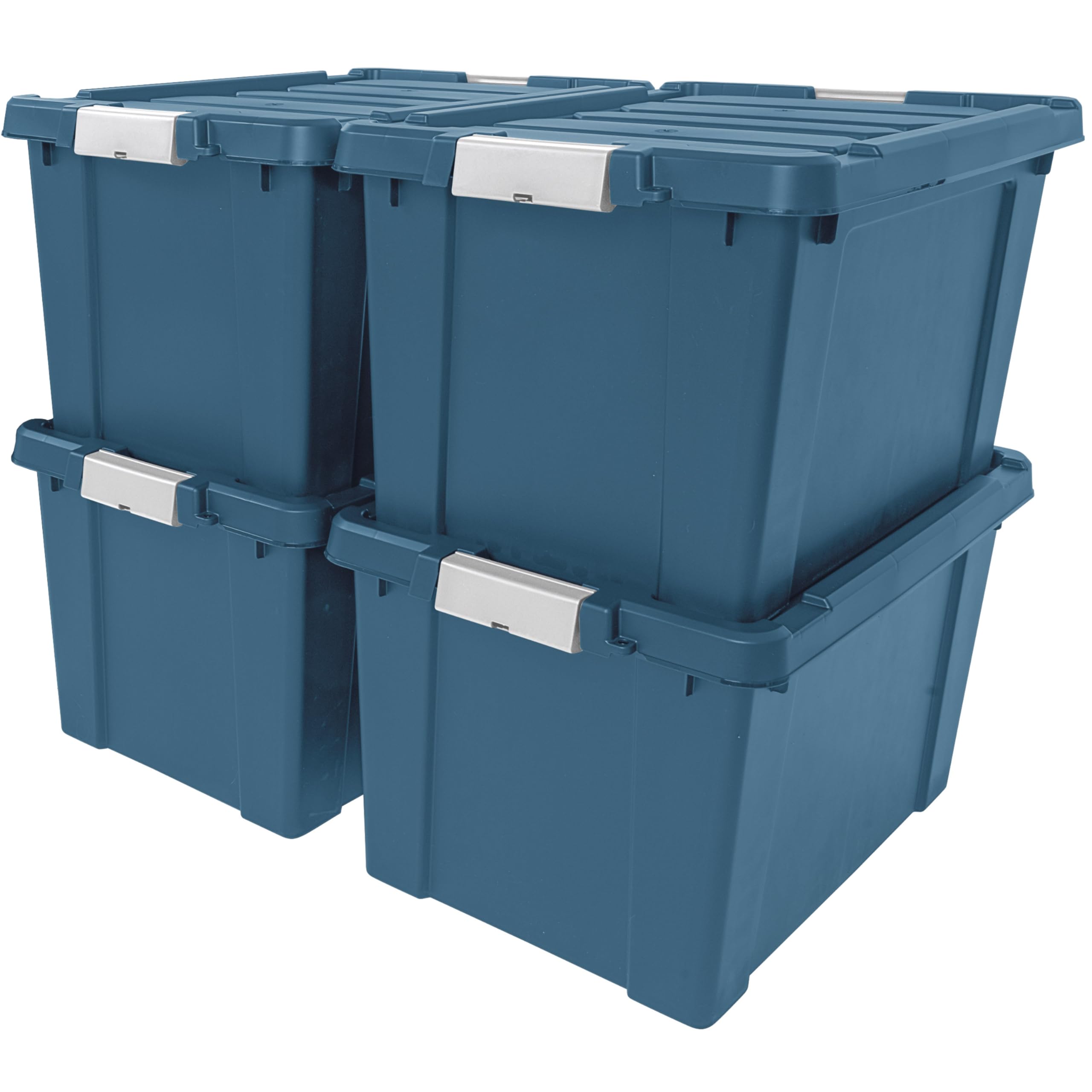 IRIS USA 20 Gallon Eco-Friendly Lockable Storage Bins with Lids, 4 Pack ...
