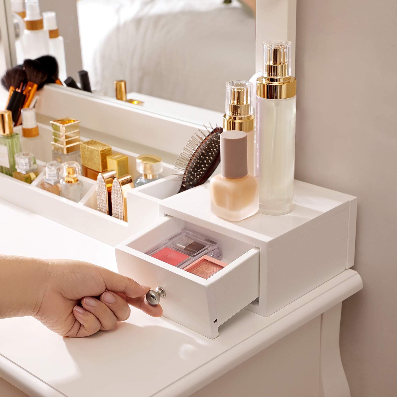 Mua VASAGLE Vanity Table Set with Lighted Mirror, Vanity Set with ...