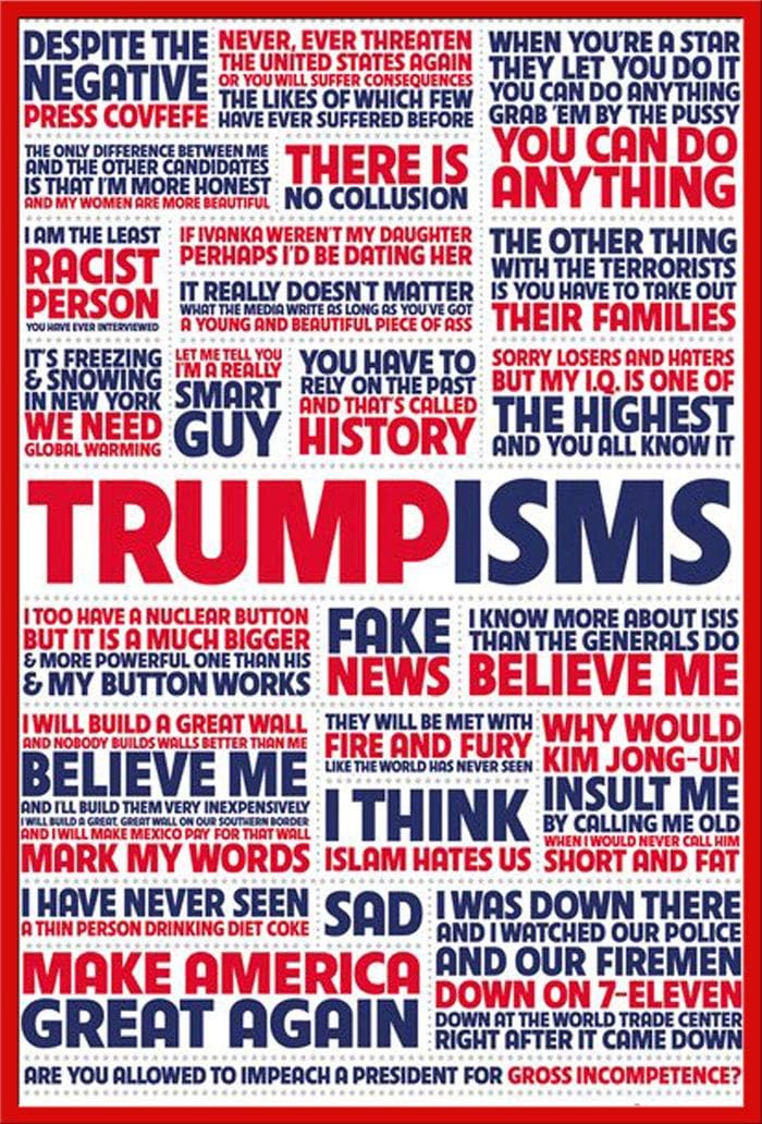 Trump, Donald - Trumpisms - Plakat Druck Poster - Größe 61x91,5 cm ...