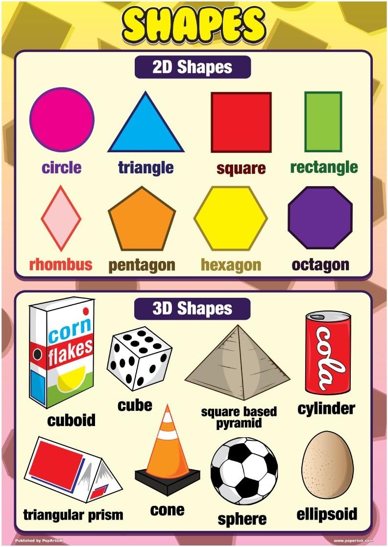 2d And 3d Shapes Printable Poster Printable Word Searches