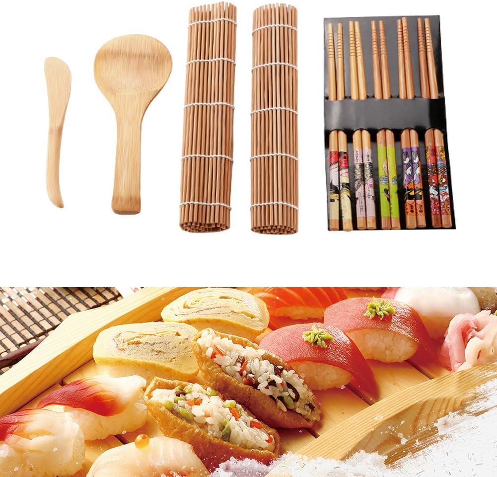 Sushi Kit, 13Pcs/Set Bamboo Sushi Making Kit Family Office Party ...