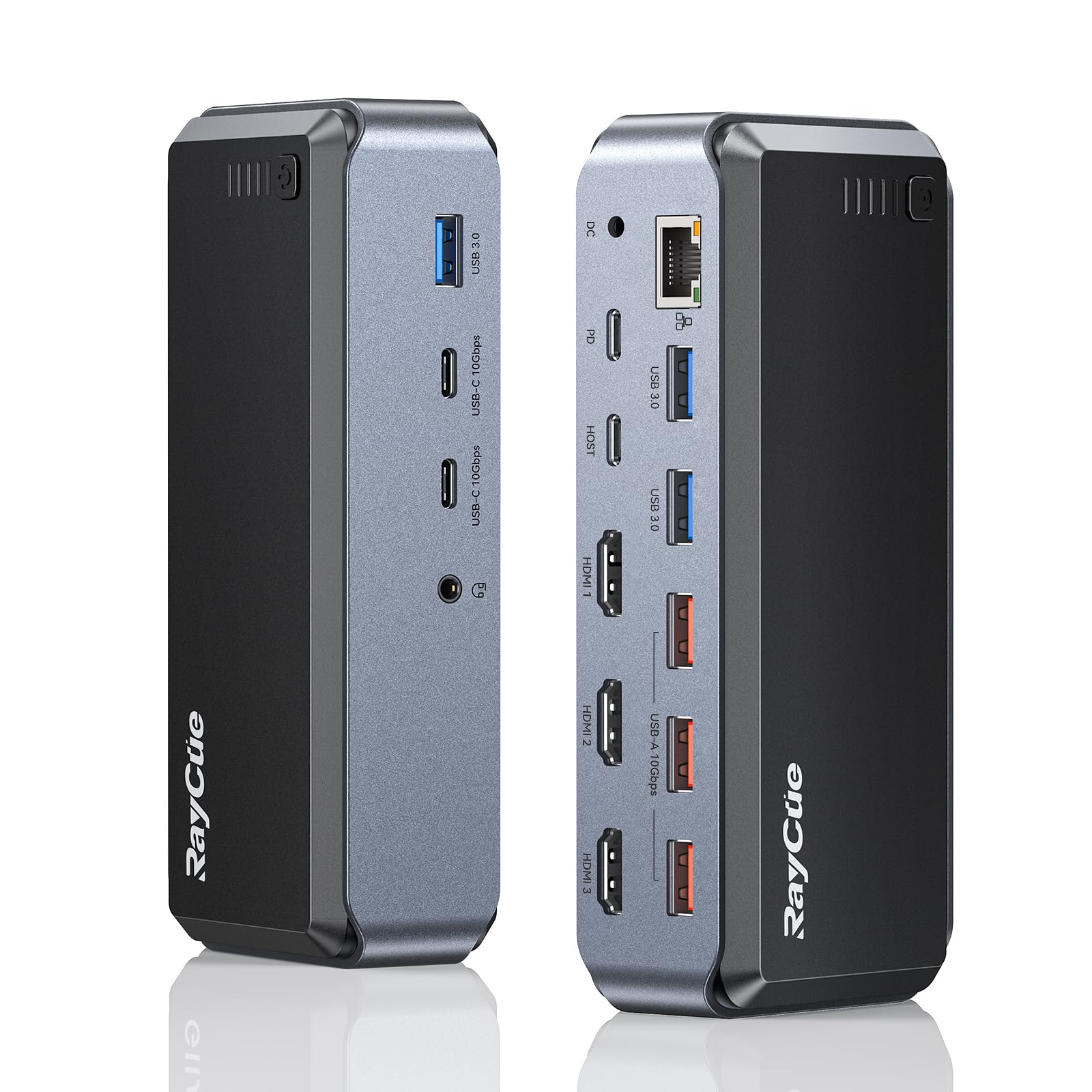 USB C Docking Station Triple Monitor, Raycue 15 IN1 MacBook Pro Docking ...