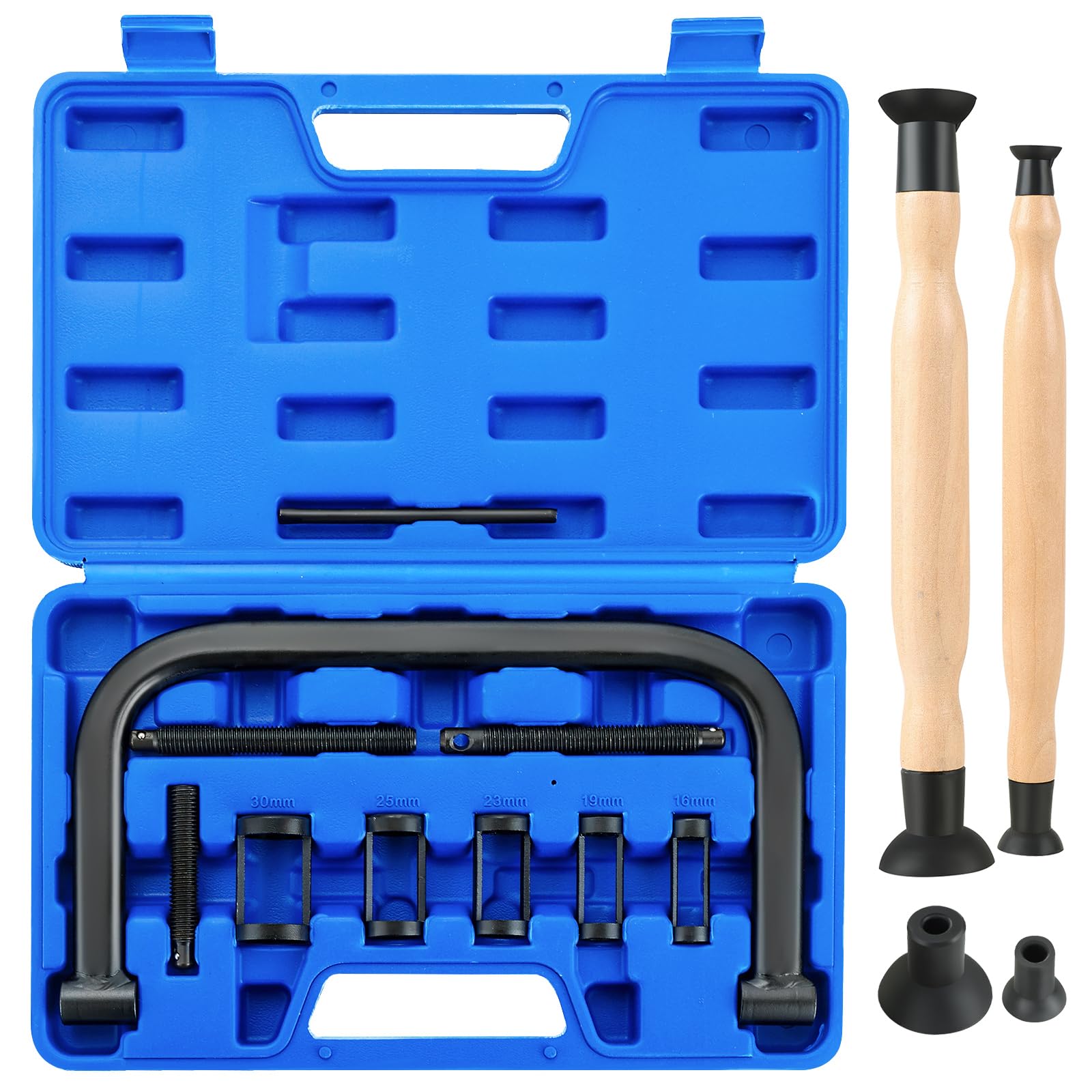 NYXOVA Valve Spring Compressor C Clamp Service Kit with 2 Valve Lappers ...