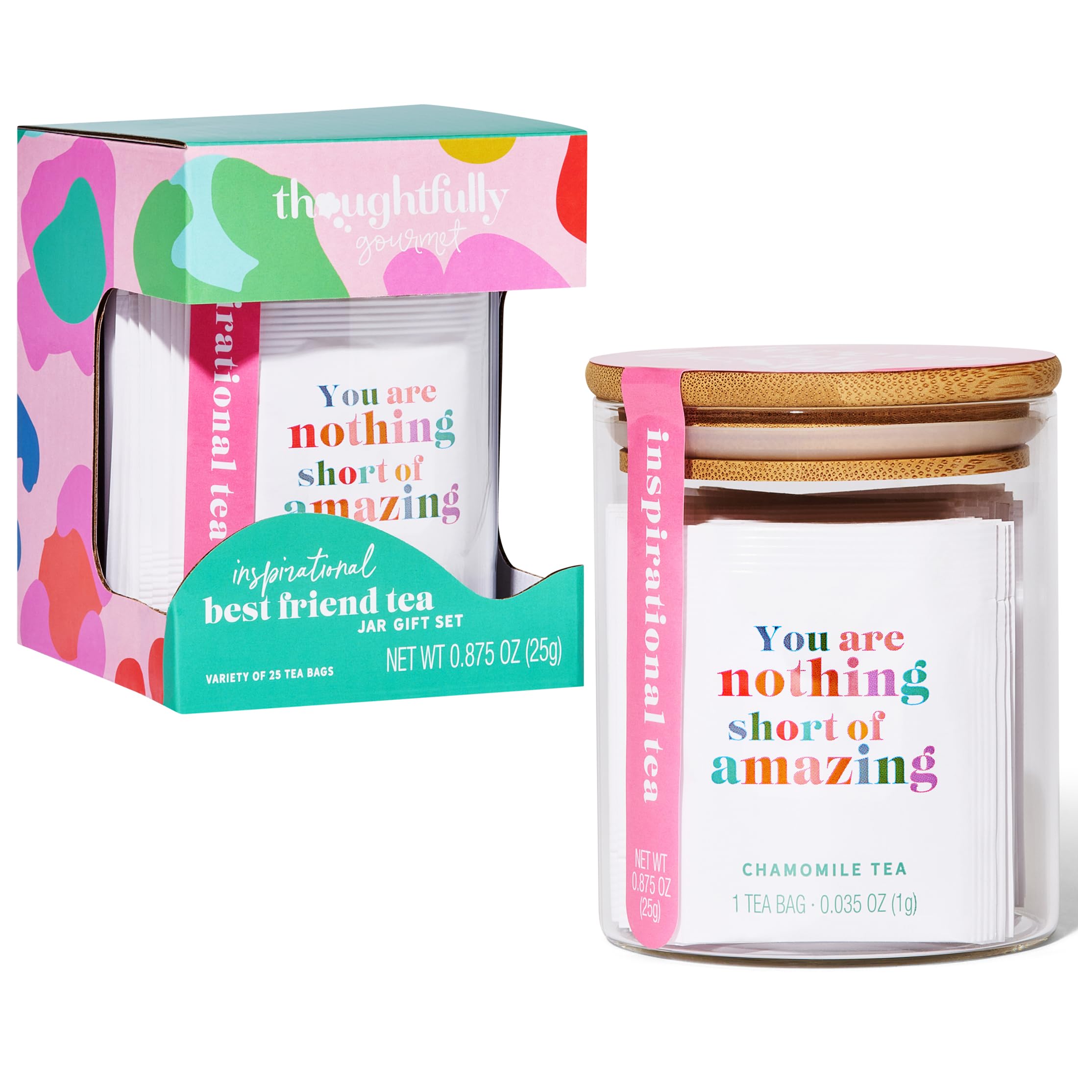 Mua Gourmet, Inspirational Best Friend Tea Gift Set, Includes Glass ...