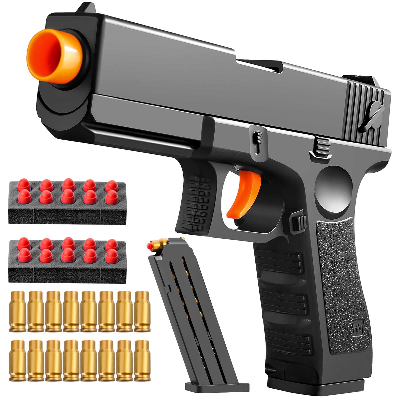 Soft Foam Blaster Shell ejecting pistola Dart Toy Pellet Ball Pistol ...
