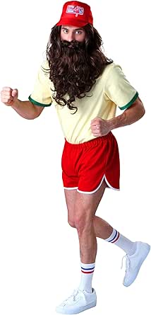 Amazon.com: Forrest Gump Running Costume with Wig and Beard : Clothing ...