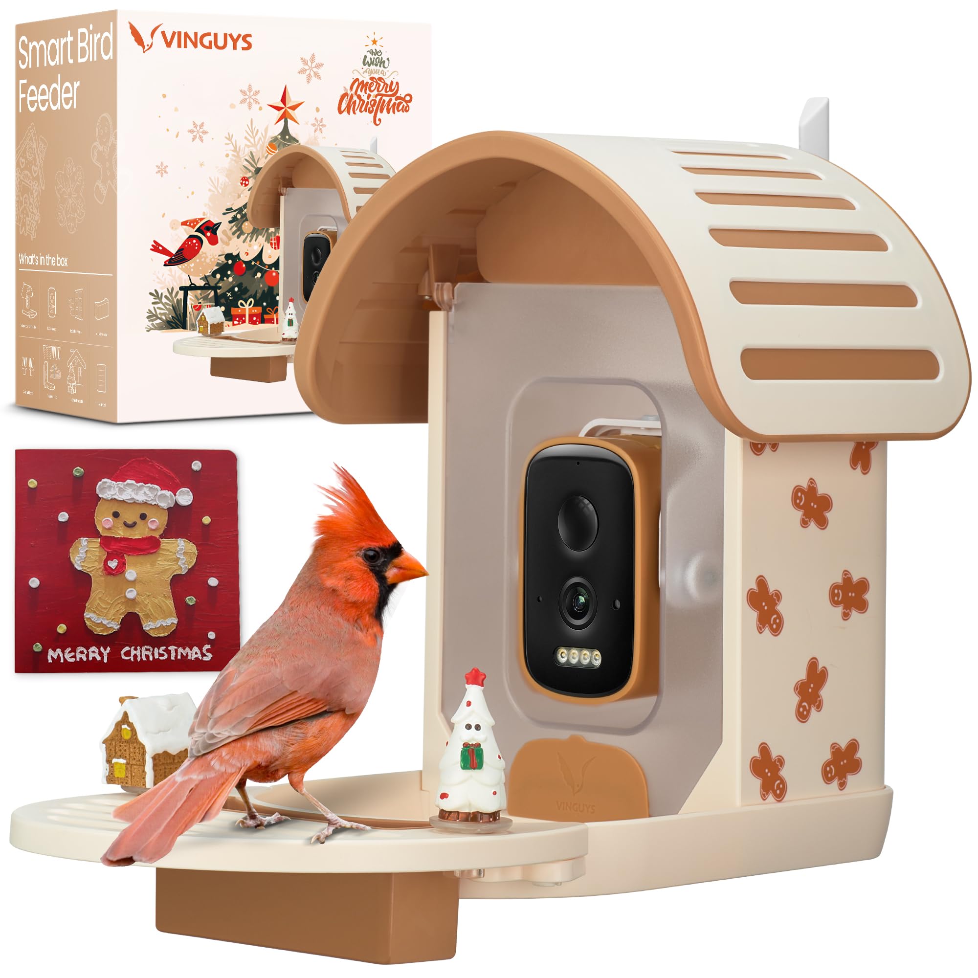 VINGUYS® Bird Feeder with Camera - Ginger Joy, Smart Bird Feeder with ...