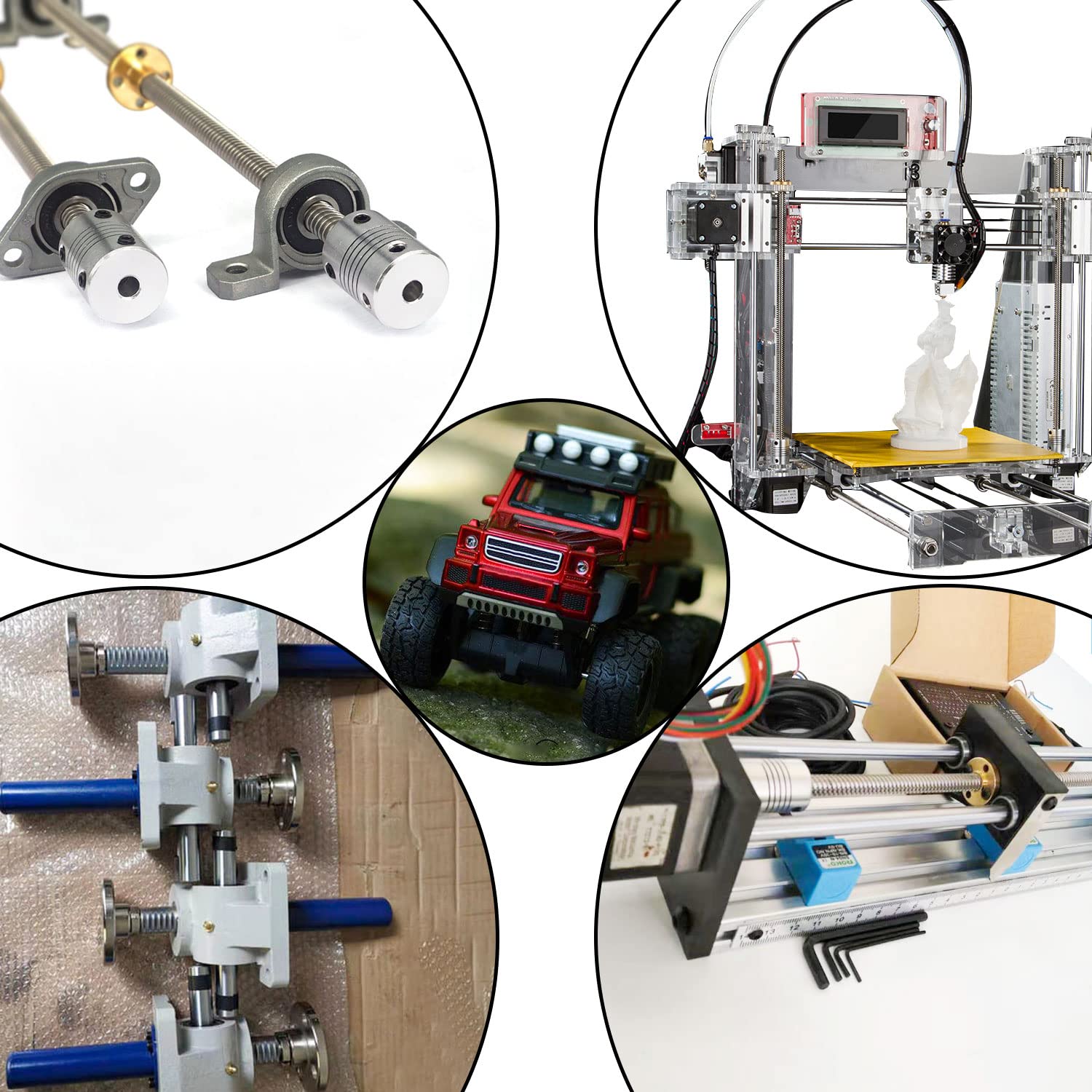 Mua Ohamtes 2Pcs 5-8mm Flexible Beam Coupling Shaft Length 25mm for 3D ...