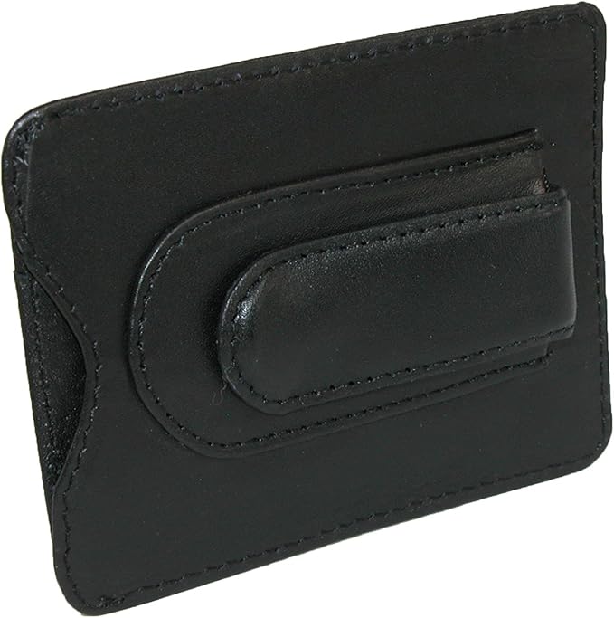 Leather Money Clip & Credit Card Holder, Black, One Size at Amazon Men ...