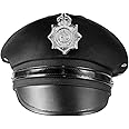 Amazon.com: Police Hat - Cop Hat - Black Captain Hat - Officer Hat ...
