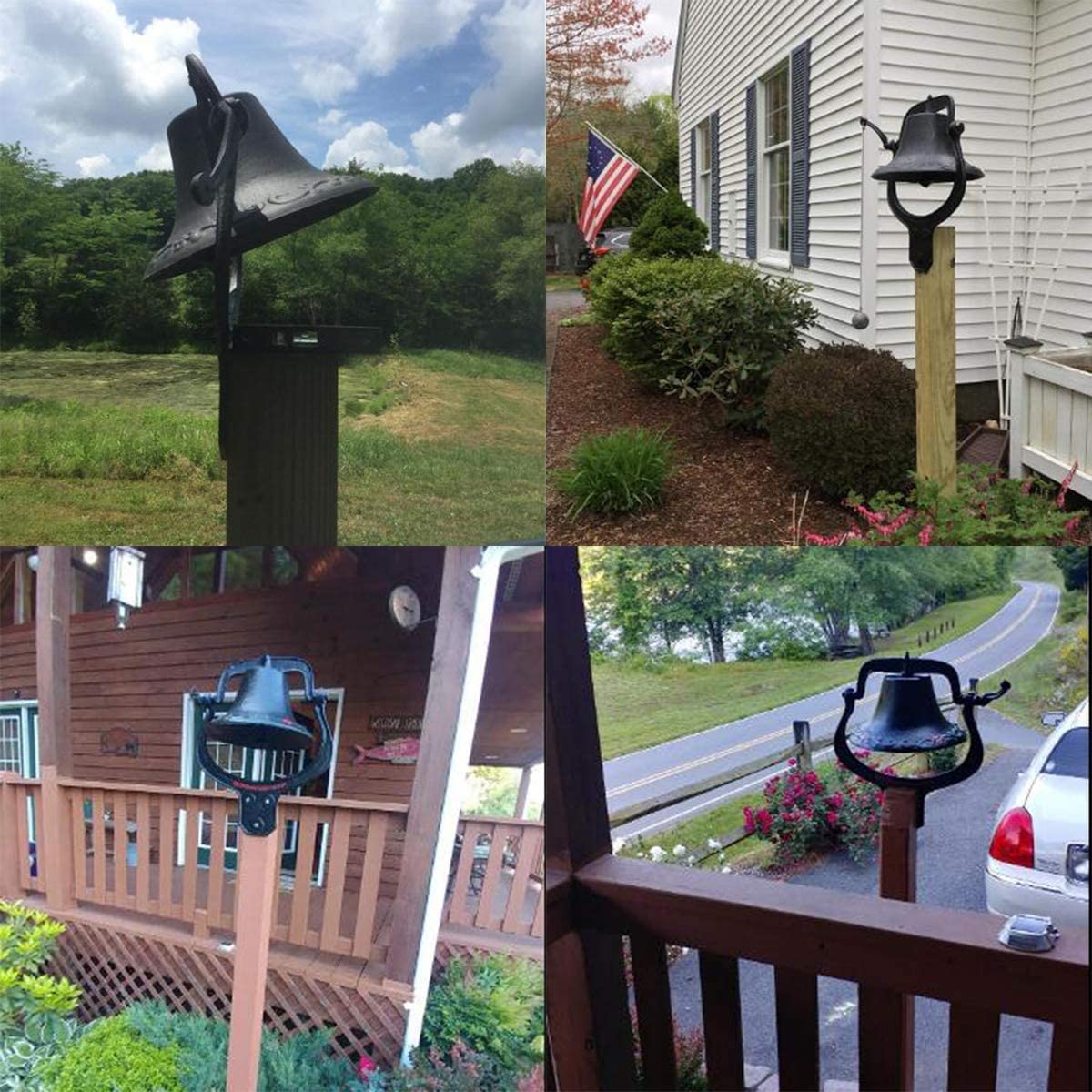 Mua uyoyous 14 Inch Heavy Duty Cast Iron Farm Bells - Large Outdoor ...