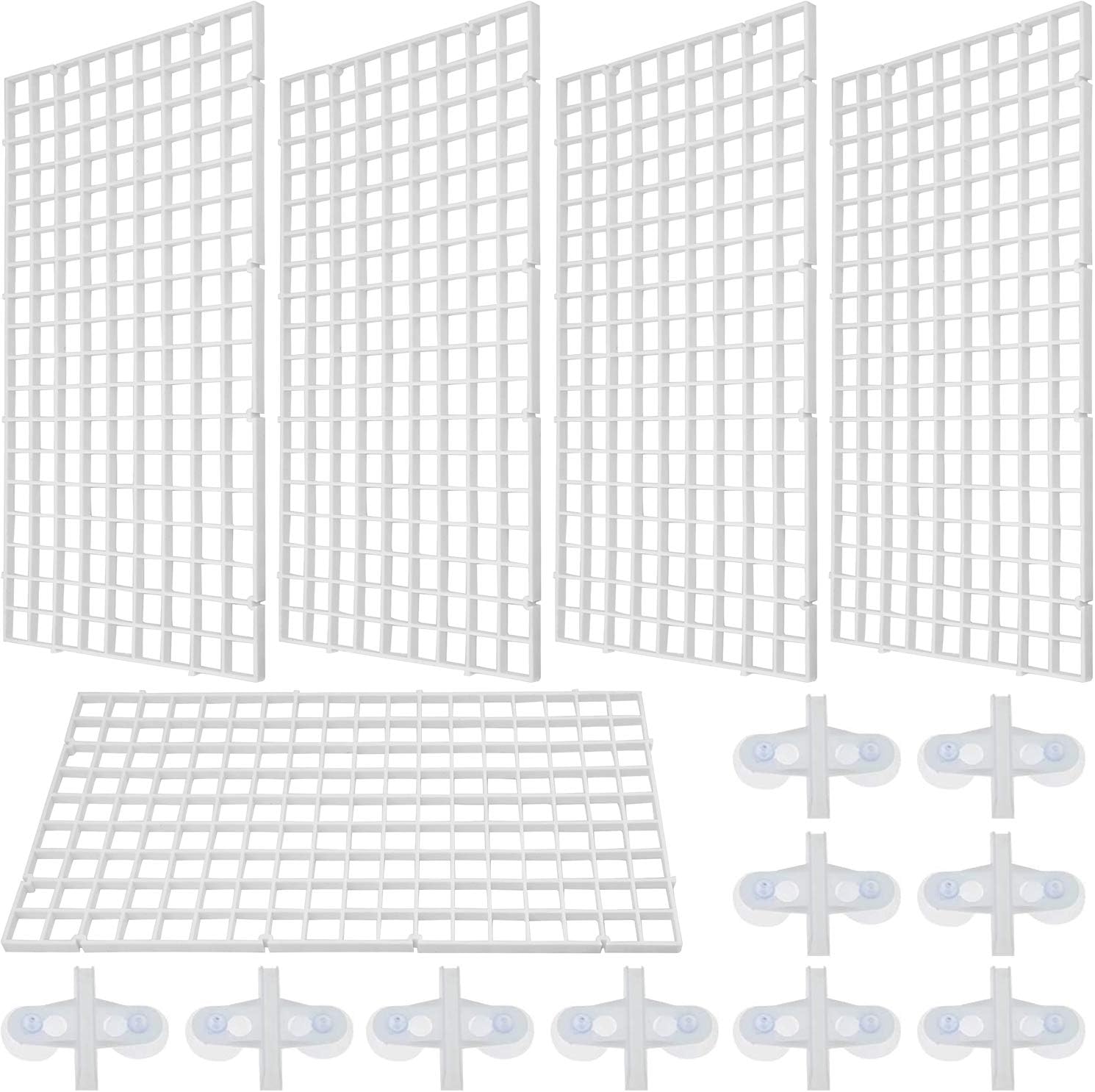 Demason 5 Pack Fish Tank Grid Divider, Aquarium Plastic Isolation Fish ...