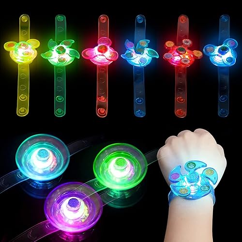 12 Pack LED Light up Bracelet Fidget Toys, Party Favors for Kids 4-8 8 ...