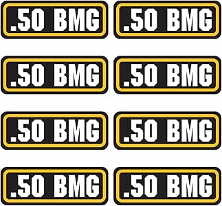 Amazon.com : AZ House of Graphics 50 BMG Ammo Sticker 8 Pack : Sports ...