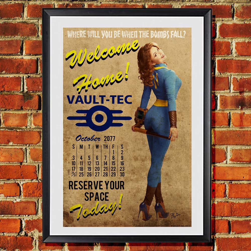 Amazon.com: Fallout Vault Tec Welcome Home Original Art Print 11x17 ...