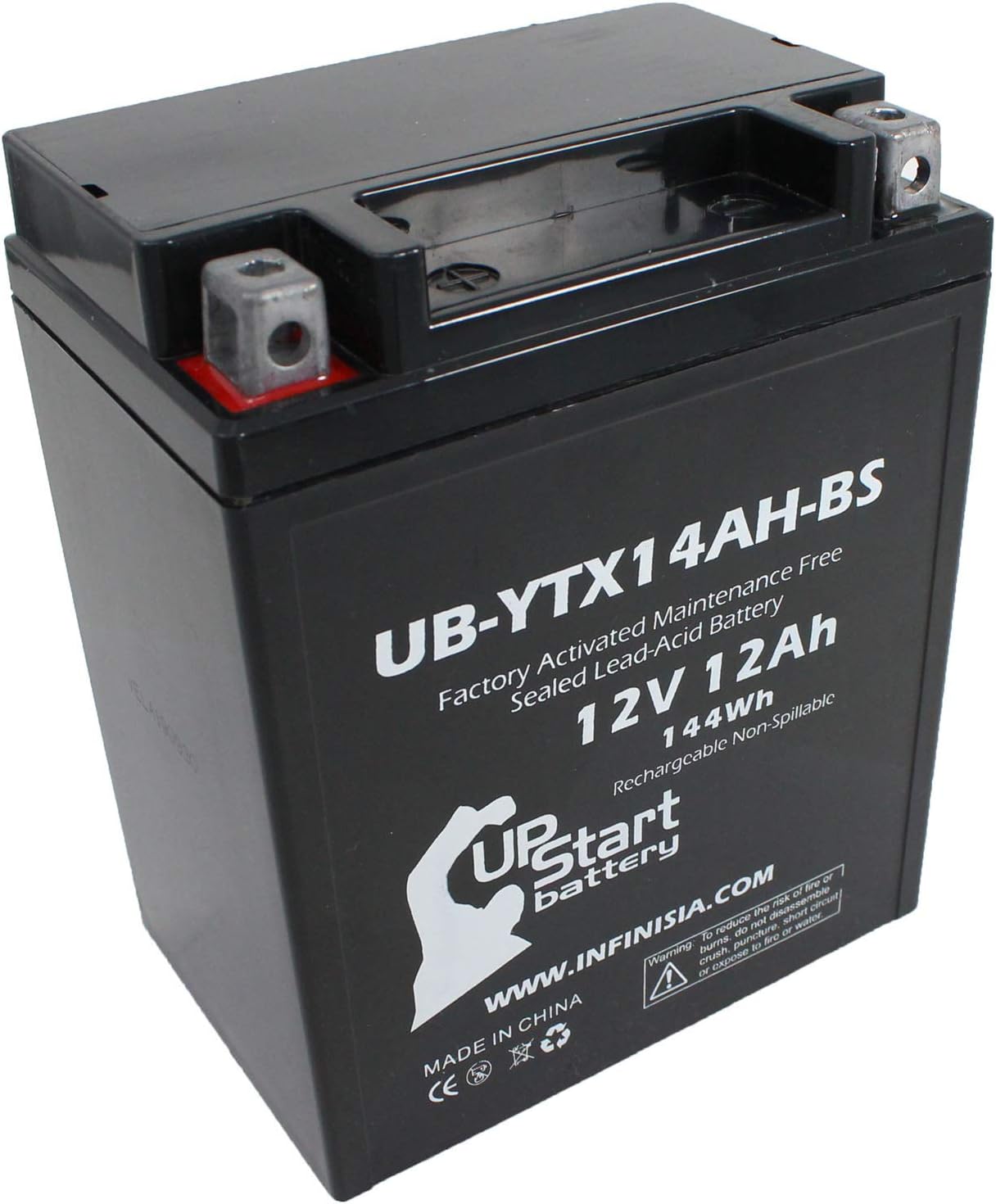 Amazon.com: UB-YTX14AH-BS Battery Replacement for 1995 Kawasaki KLF220 ...
