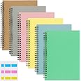 Amazon.com : EOOUT 6Pcs Spiral Notebooks for Work, 8.3 x 5.9in A5 Lined ...