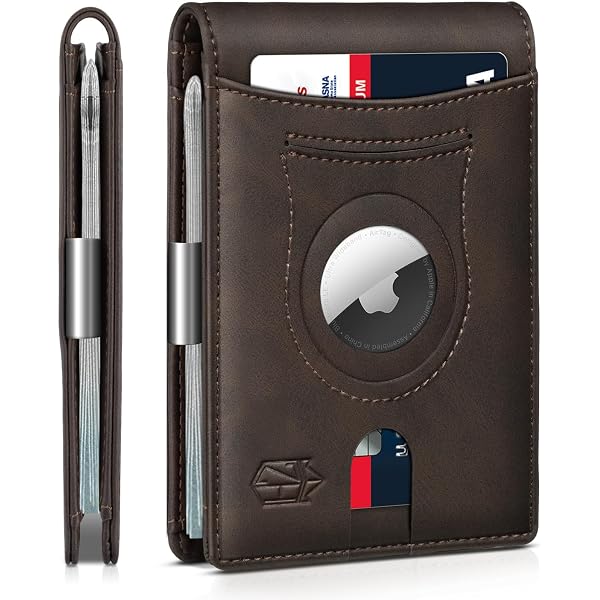 Men Wallet AirTag Wallet For Men With RFID Blocking | Slim Ridge Card ...