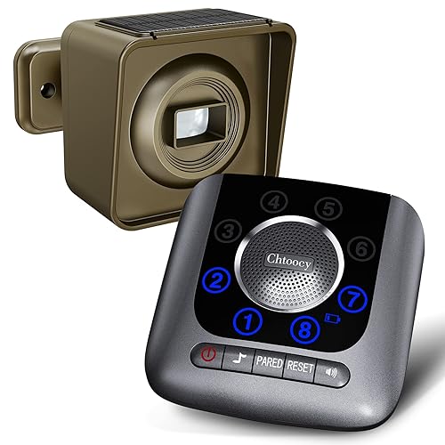 Solar Wireless Driveway Alarm Sensor 1/2 Mile Driveway Alarms Outside ...