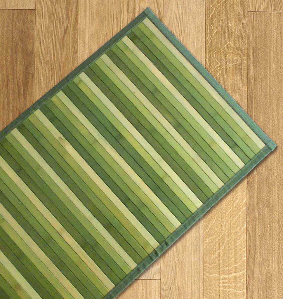 TAPPETO BAMBOO SFUMATO PASSATOIA CUCINA E MULTIUSO 55X240 VERDE: Amazon ...