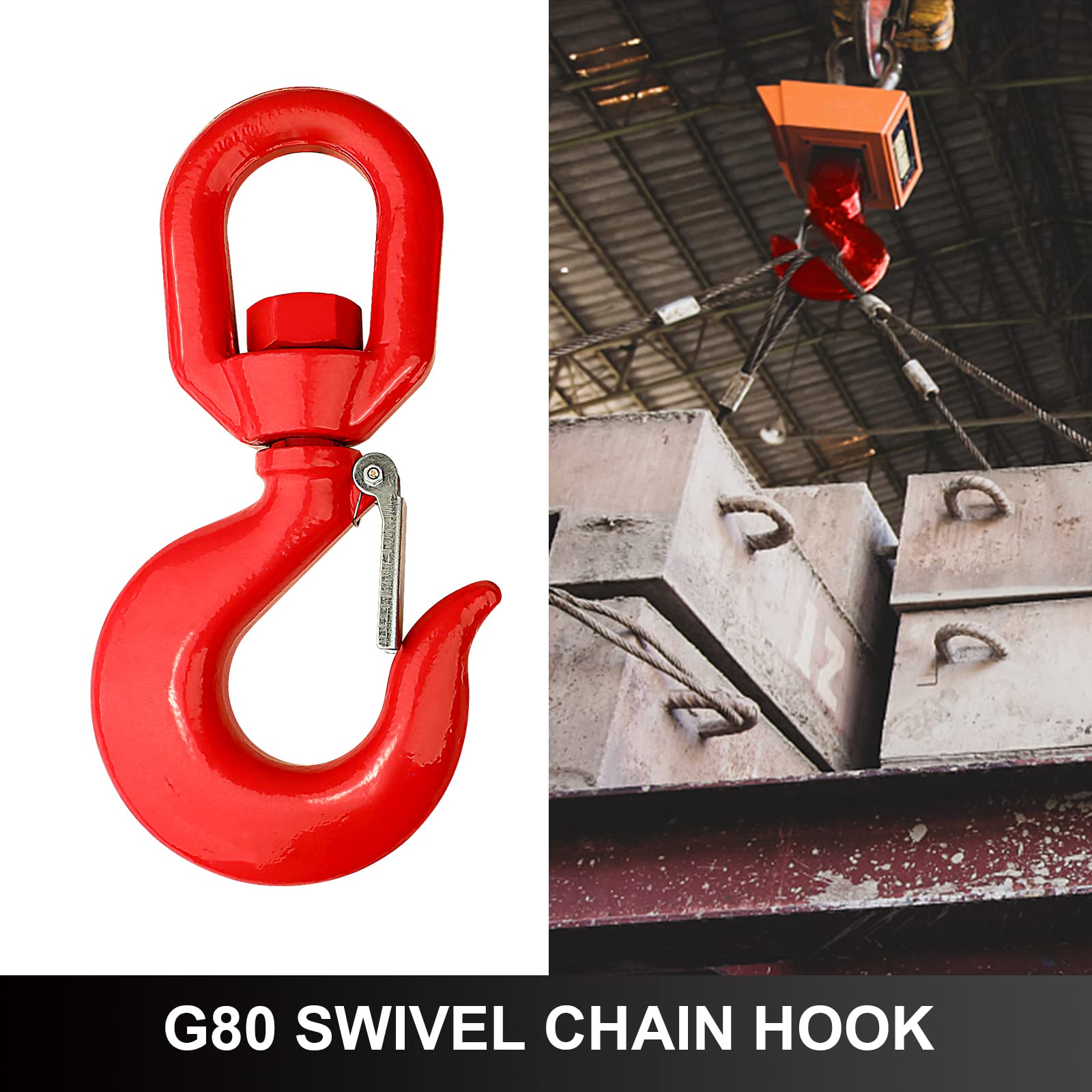 Mua SCIEO 5 Ton Swivel Lifting Hook - Crane Swivel Hook for Hoisting ...