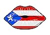 WickedGoodz Puerto Rican Lips Vinyl Decal - Flag Bumper Sticker - Proud ...