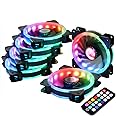 Amazon.com: DS 6Pack 120MM RGB PC Fans LED Case Fans for Computer, PC ...