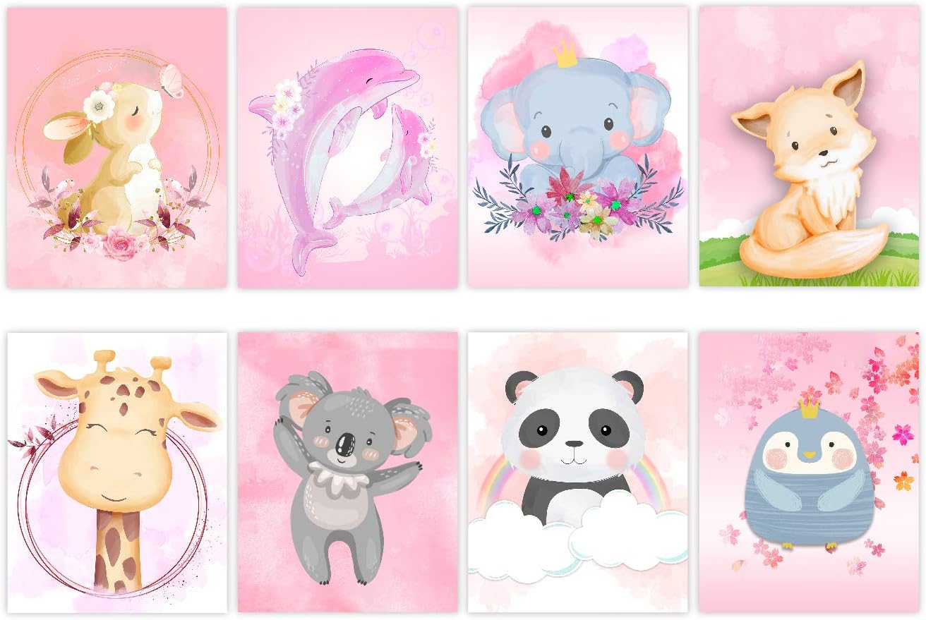 Cute Animals Prints 8\" x 10\" inches Thick Cardstock Paper, Ready to ...