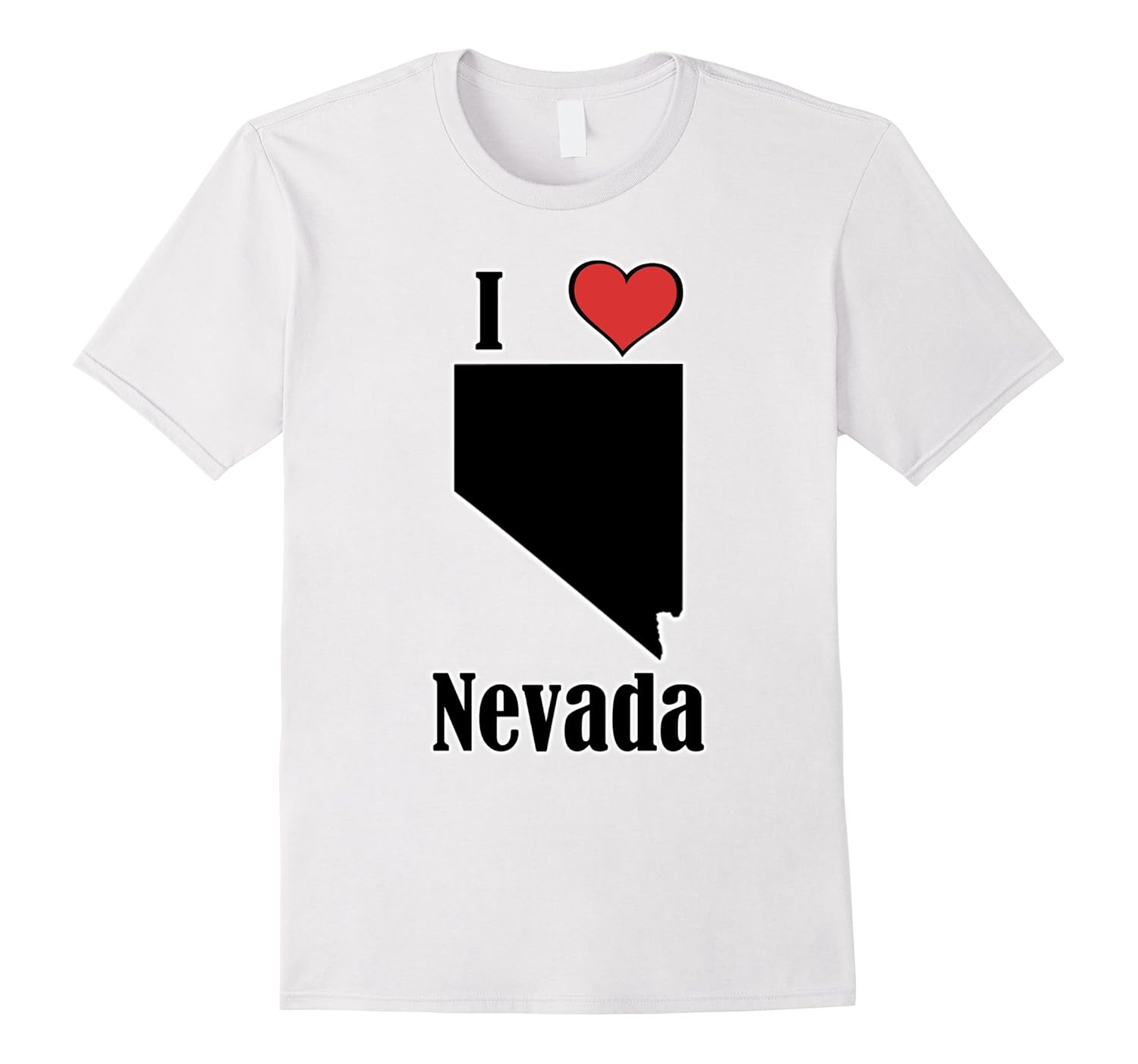 I Love Nevada Souvenir T-Shirt State Shape-TH – TEEHELEN