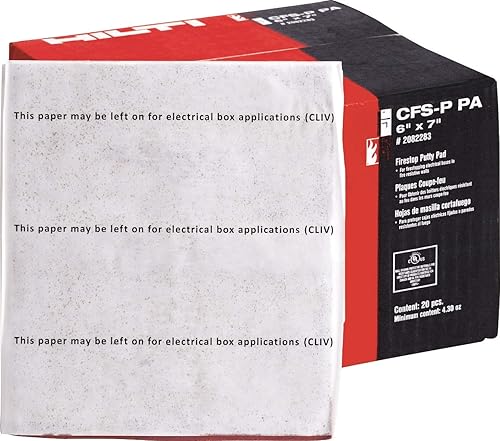 HIlti 2082245 Firestop Putty pad CFS-P PA 7.25"x7.25" firestop fire ...