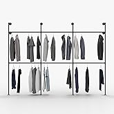 Amazon.com: pamo Industrial pipe clothing rack metal black - Wall ...