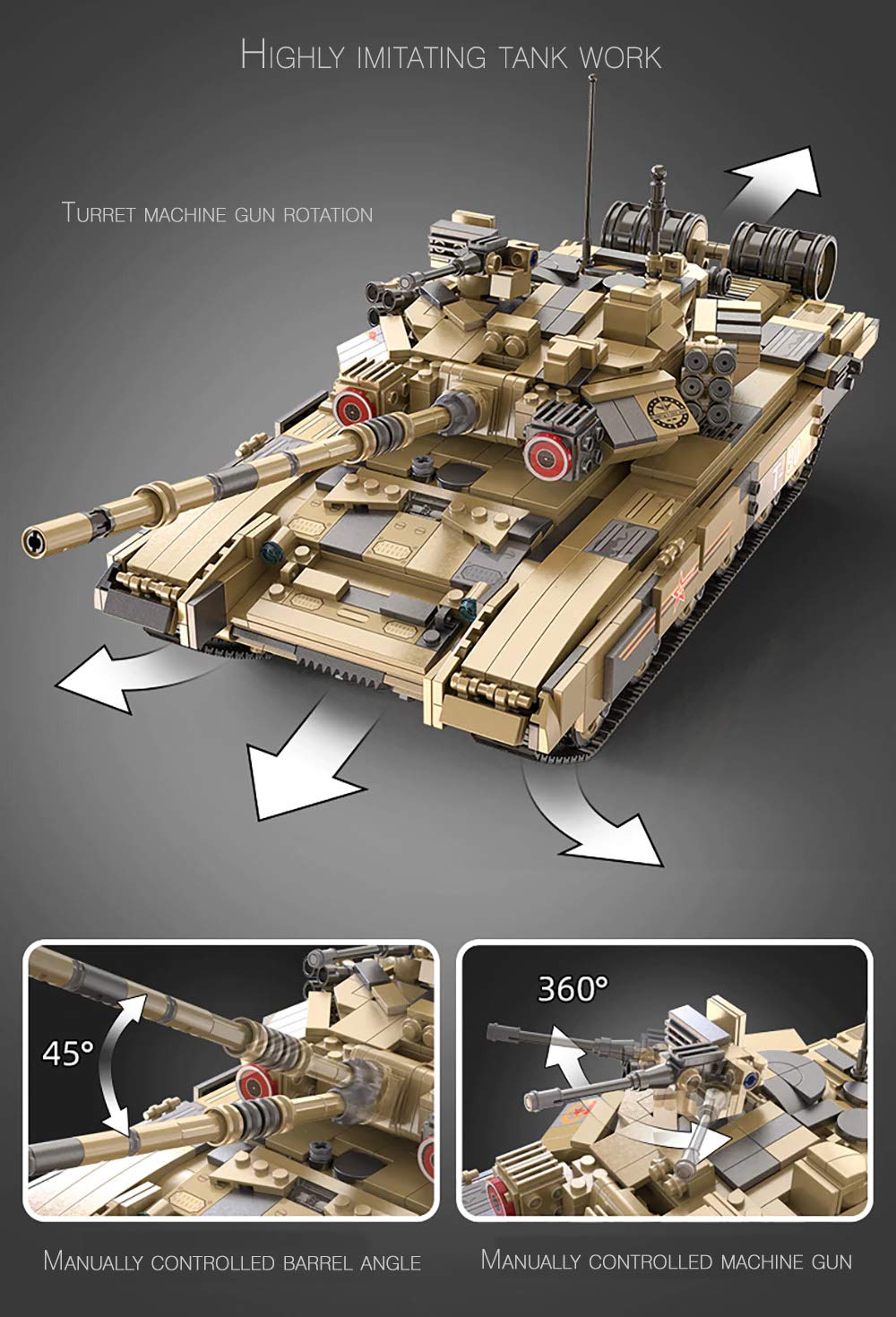 Mua dOMOb Main Battle Army Tank T-90 Building Kit - 1:10 Model Set ...