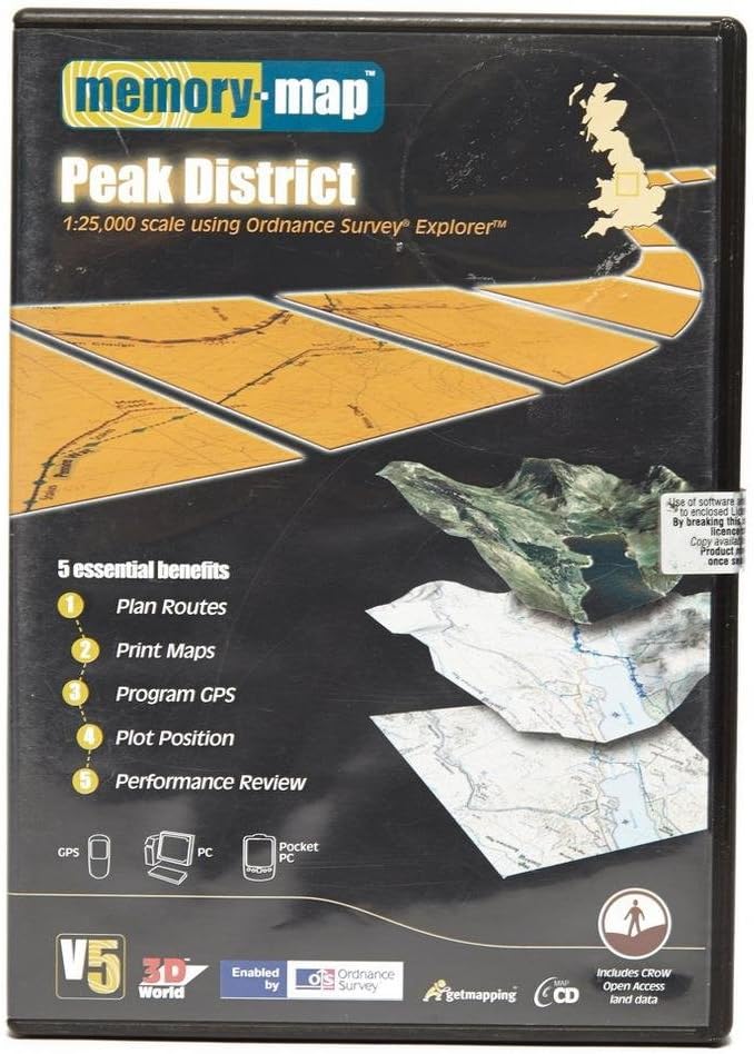 Memory-Map Peak District OS 1:25, 000: Amazon.co.uk: Software