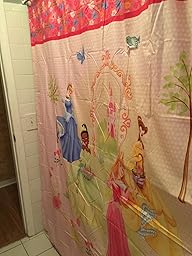 Amazon.com: Disney Princess Microfiber Shower Curtain: Features 4 ...