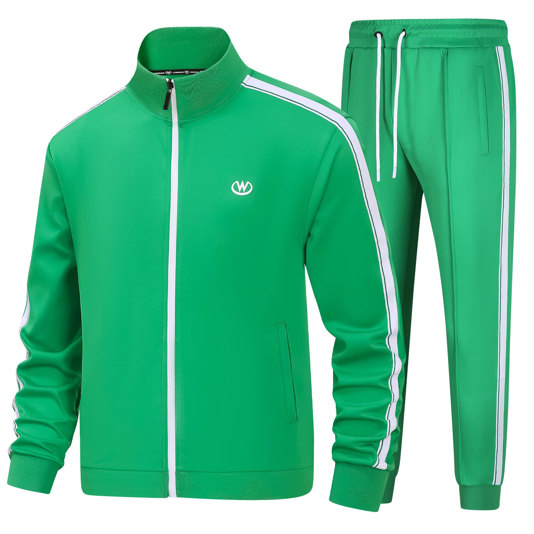 BASICDOT Track Suits Mens 2 Piece Tracksuits Full Zip Sweatsuit Jogging ...