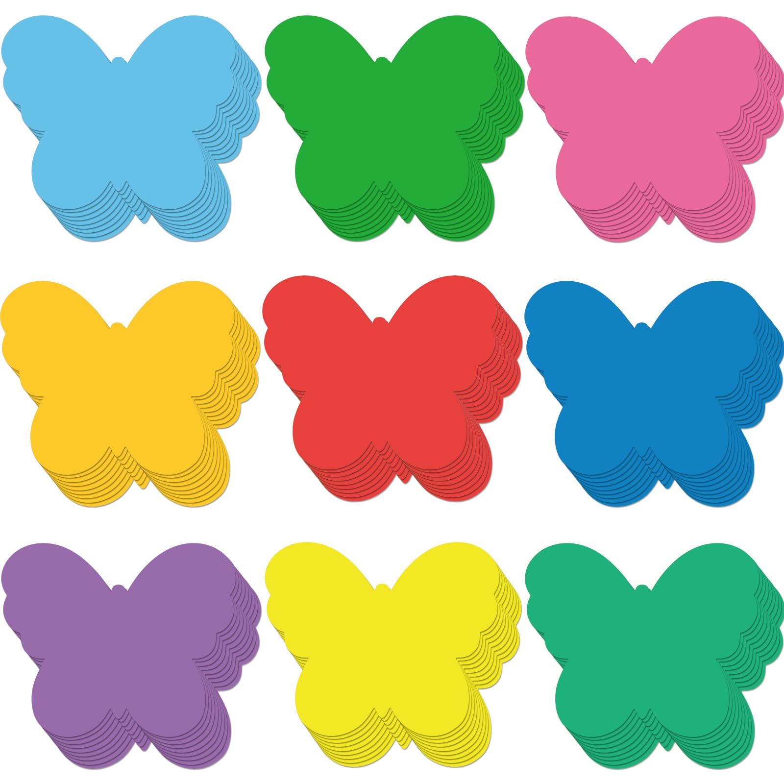Geyee 108 Pcs Butterfly Paper Cutouts Spring Bulletin Board Decorations ...