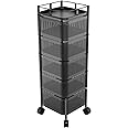 Amazon.com: Kitchen Storage Cart,5-Layer Kitchen Shelf on Wheels ...
