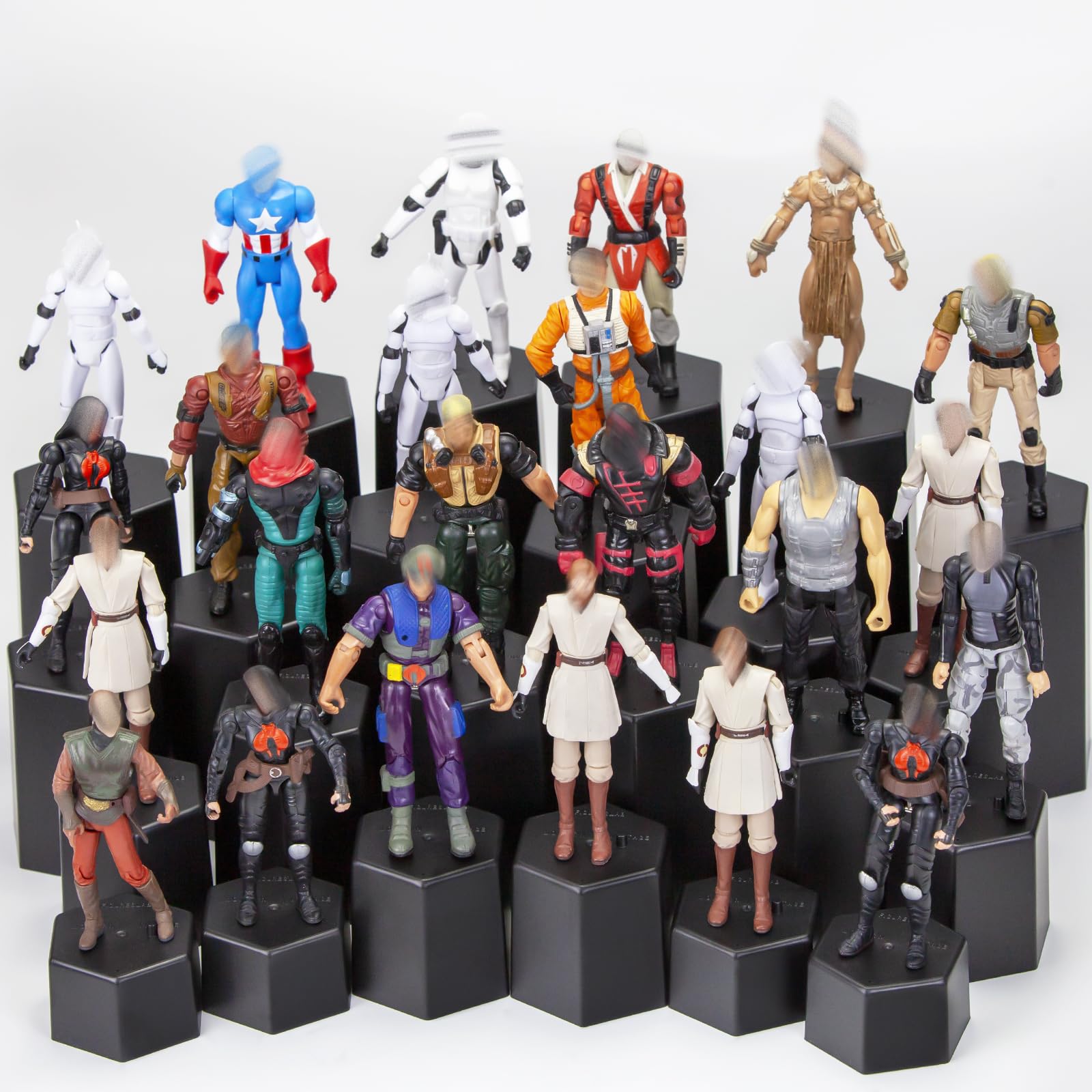 Mua FIGURESLAB 24PCS Action Figure Risers Display Stands Holder Base ...