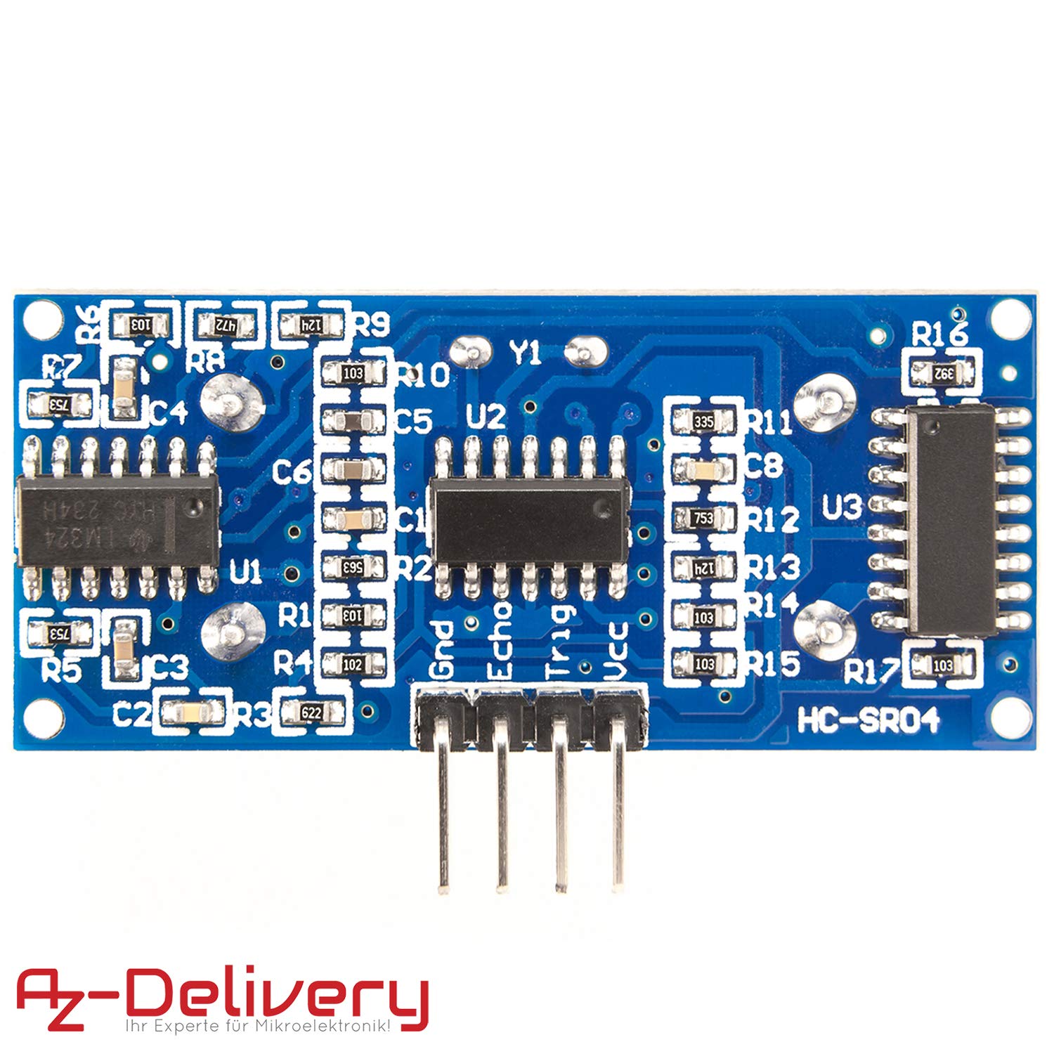 Azdelivery 10 X Hc Sr04 Ultrasonic Rangefinder Sensor Module For Raspberry Pi And Arduino
