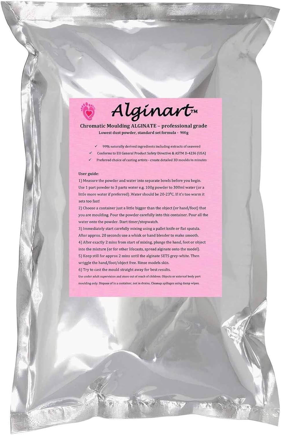 1 x 900g Alginart Chromatic ALGINATE – Skinsafe Moulding Impression ...