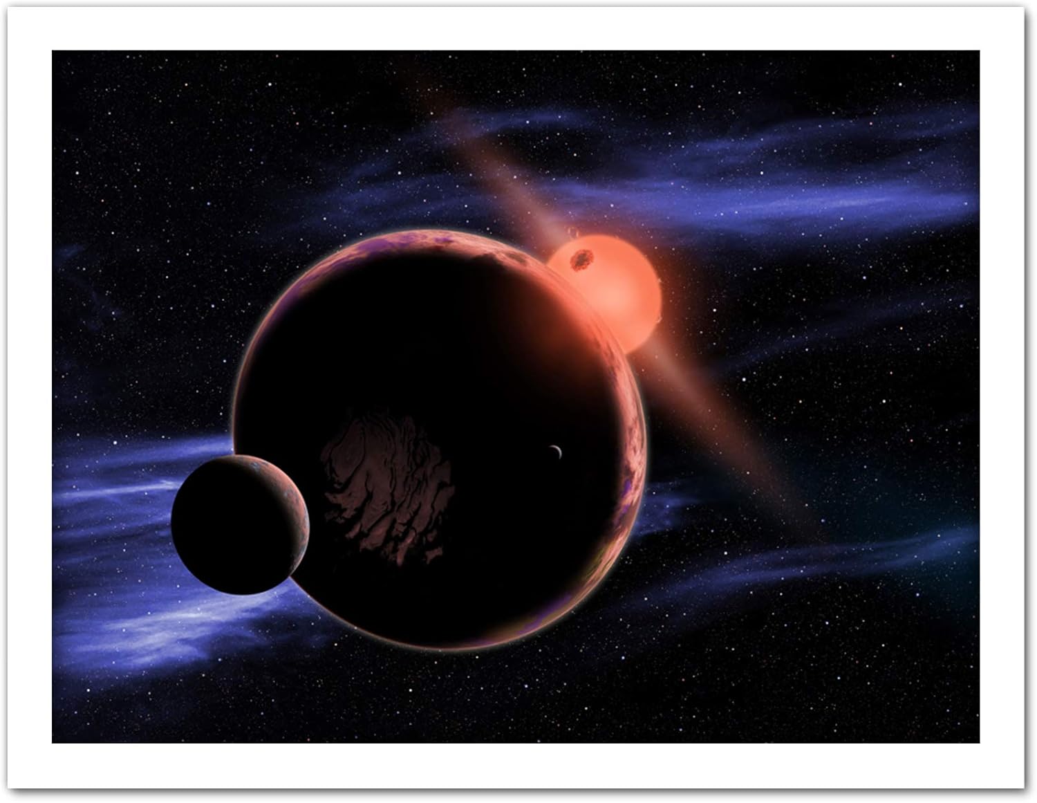 Space NASA Red Dwarf Planet Concept Illustration Artwork Framed Wall ...