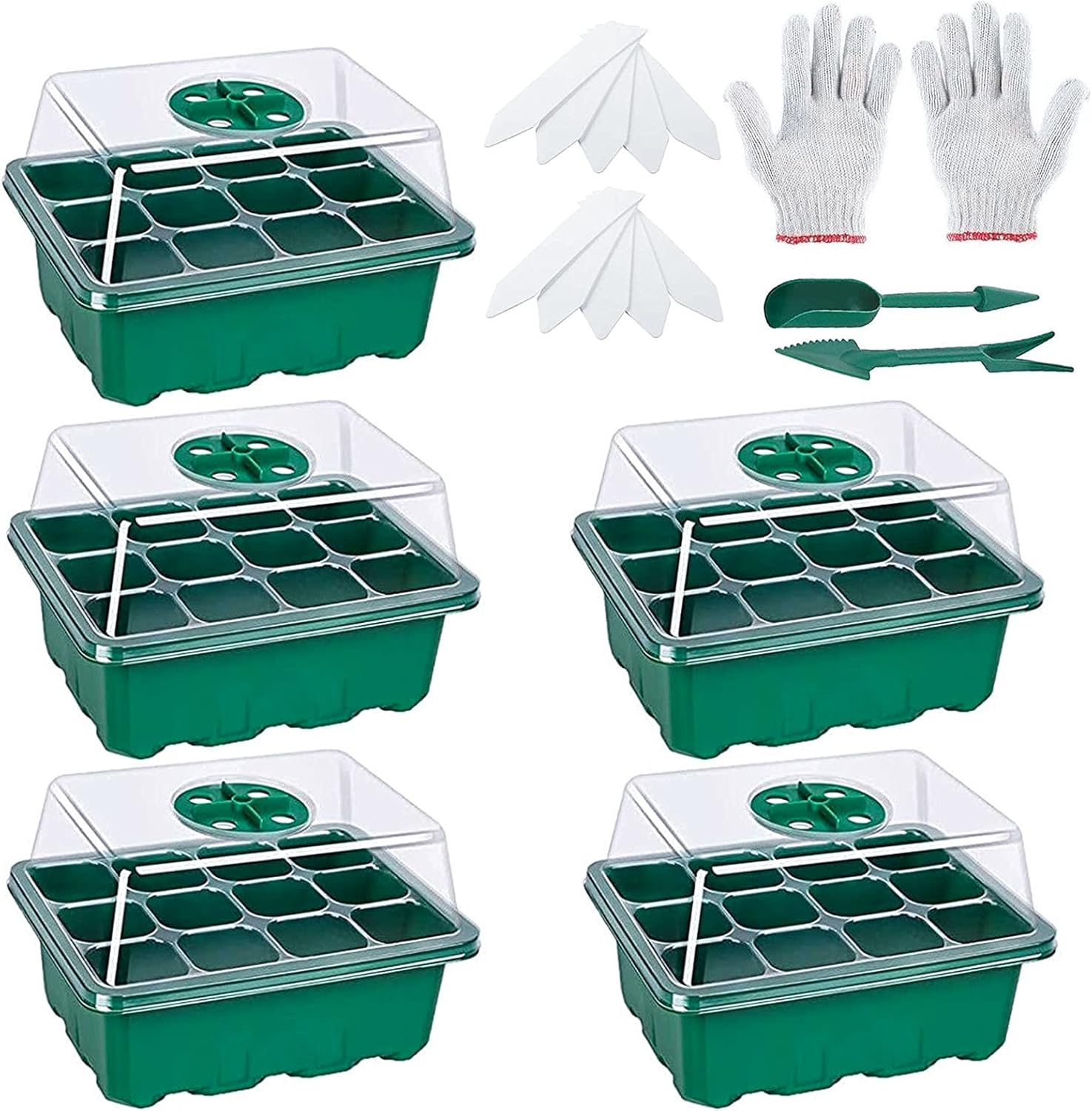 Germination Trays, 5pcs Seed Germination Kit Seed Starter Tray Kit ...