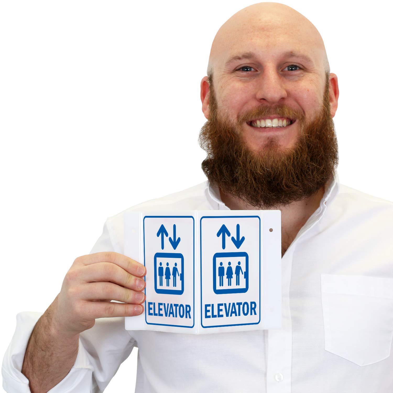 SmartSign - S-4556-AV-06 "Elevator" Projecting Sign | 5" X 6" Acrylic ...